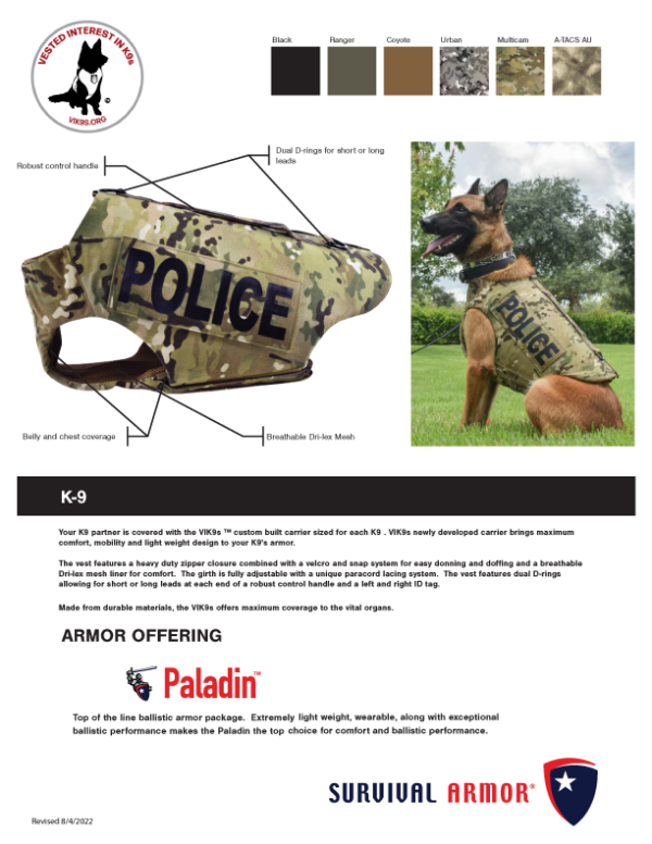 Vest Information » Vested Interest in K9s